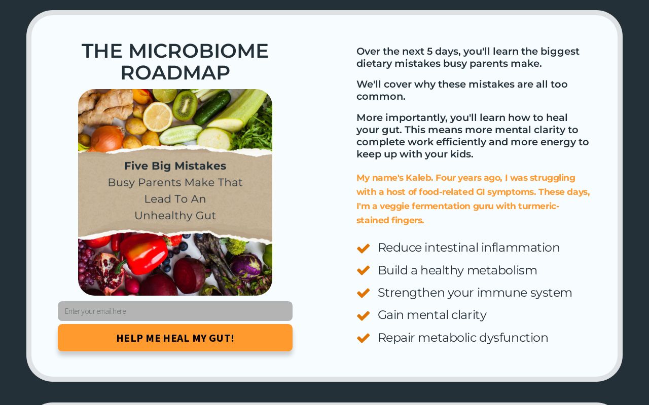 The Microbiome Roadmap
